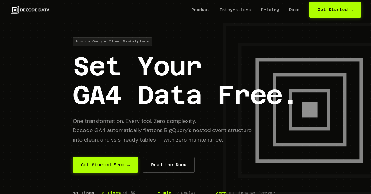 DECODE DATA - Set Your GA4 Data Free